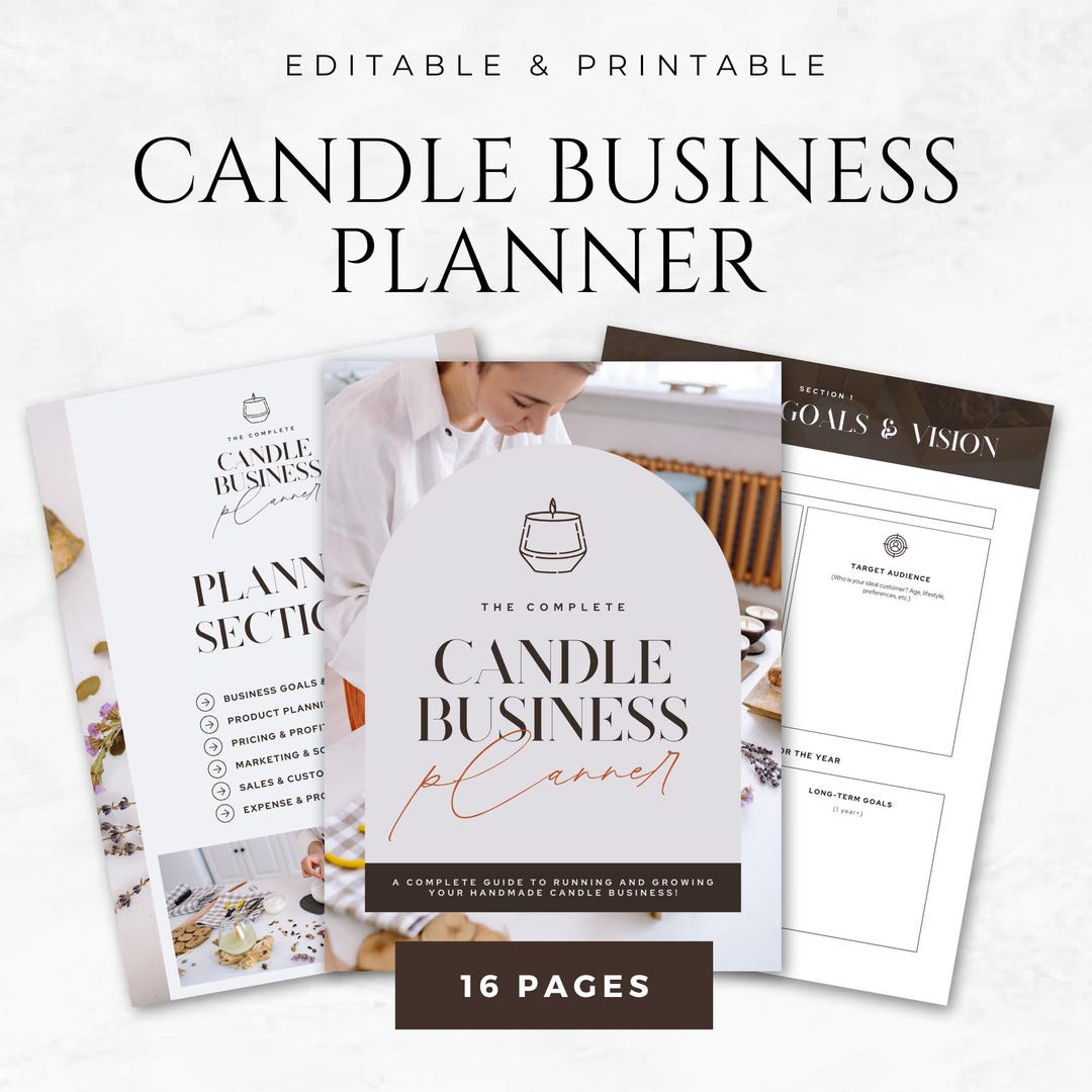 Candle Business Planner Templates Printable Candle Inventory Tracker ...