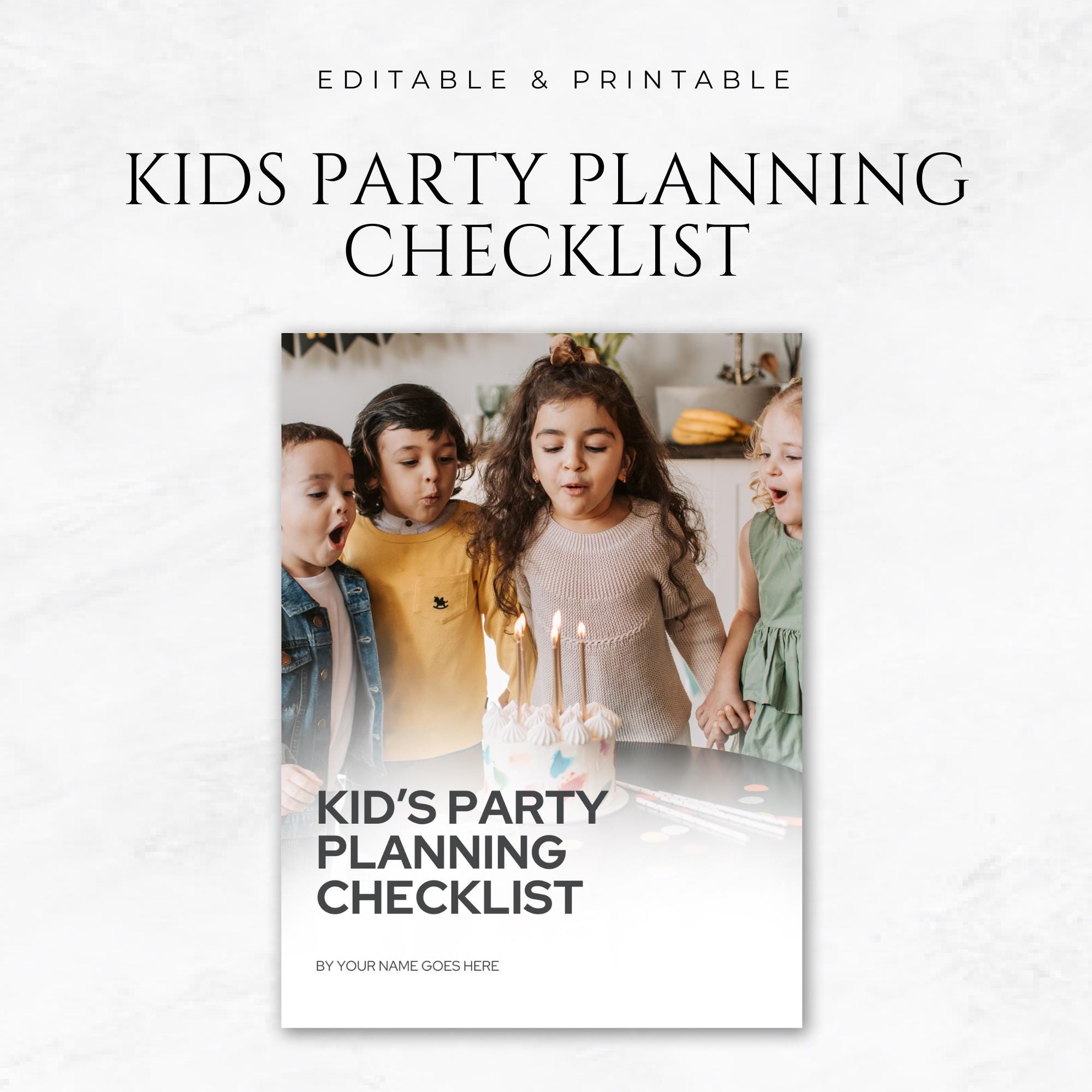 Kids Party Planning Checklist Template Printable Kids Birthday Party ...