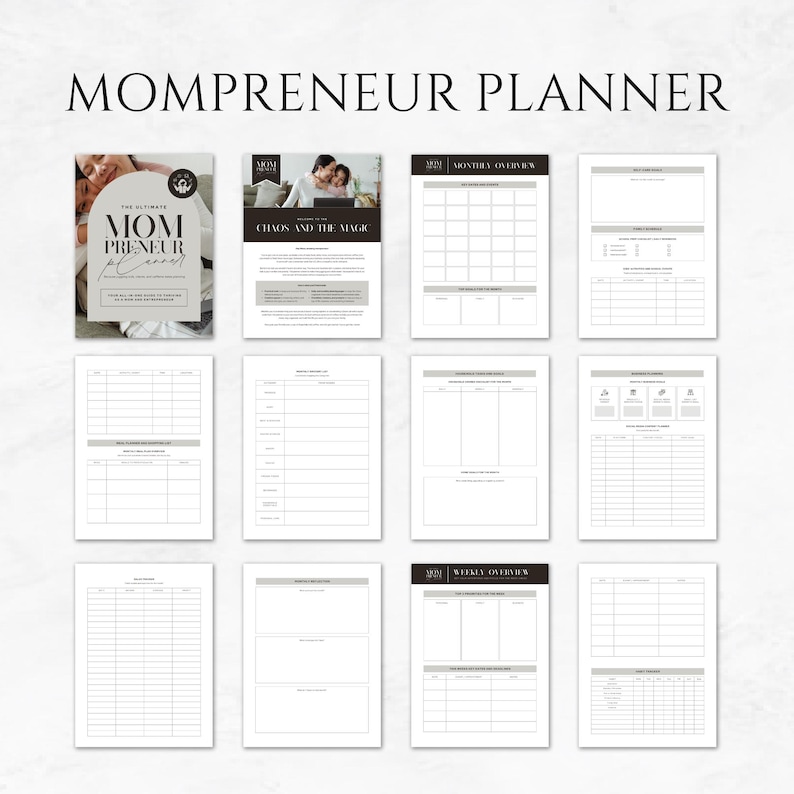 Mompreneur Planner Template Printable Mompreneur Success Planner ...