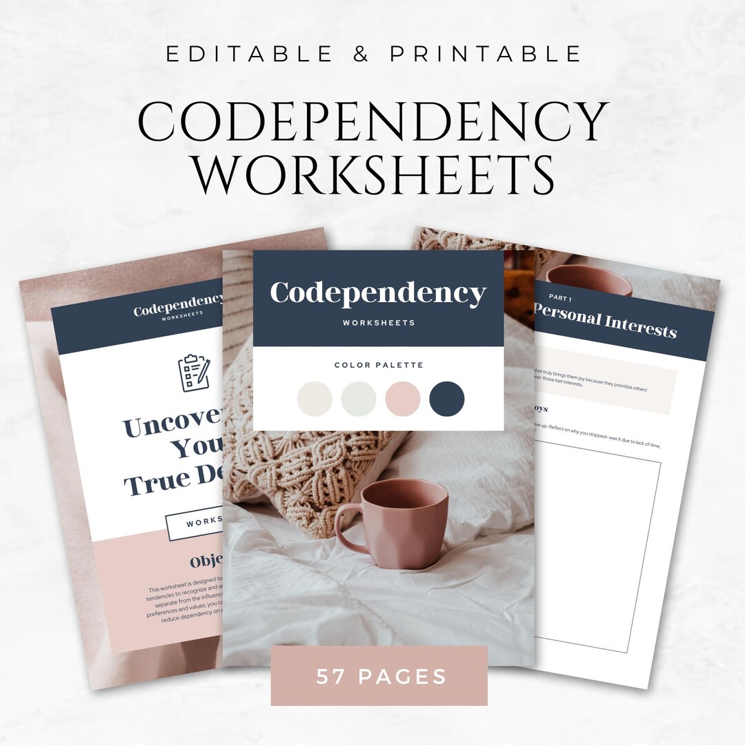 Codependency Worksheets Template Mental Health Worksheets Therapy ...