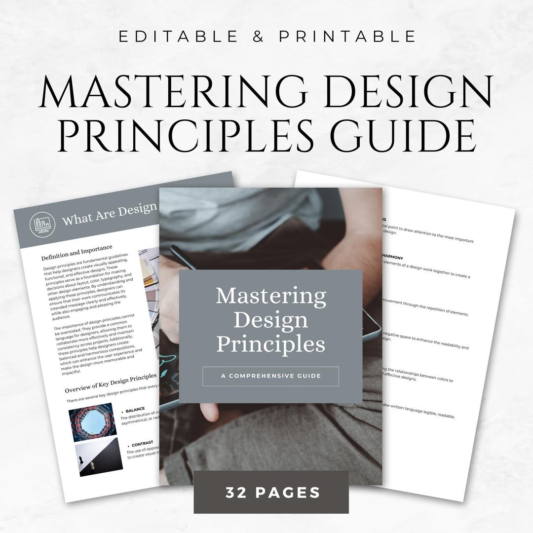 Mastering Design Principles Guide Template Printable Graphic Design ...