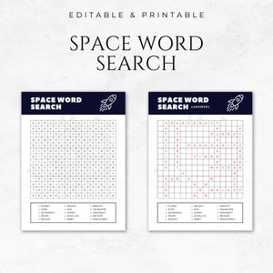 Space Themed Activities Solar System Printables Kids Space Activities ...