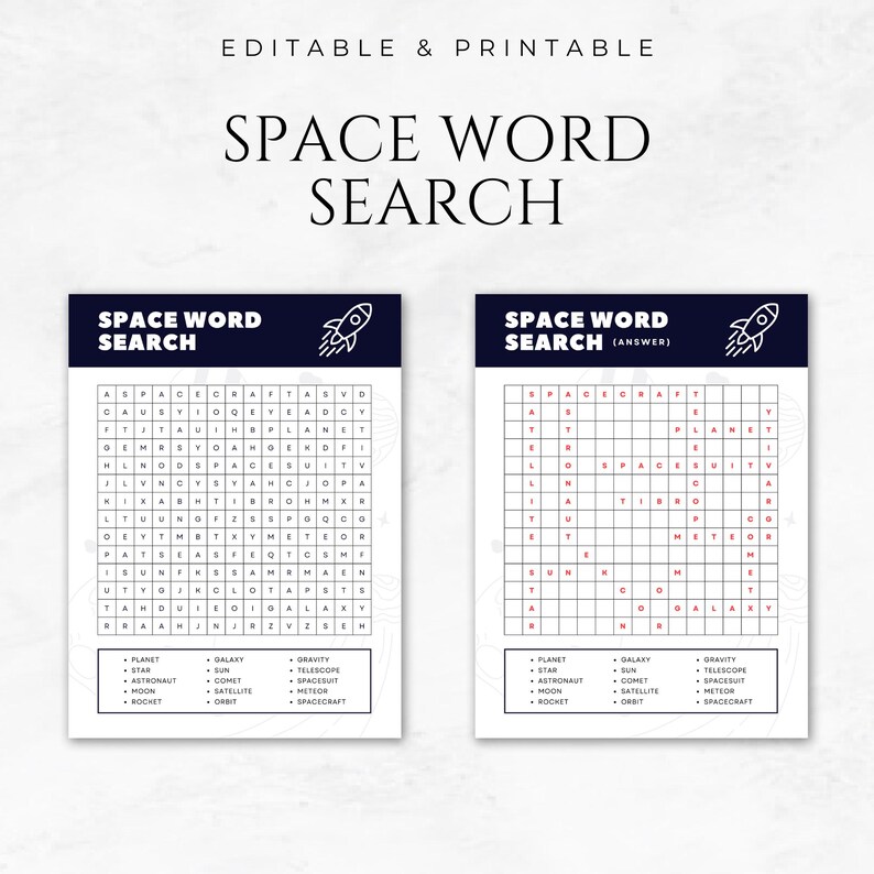Space Themed Activities Solar System Printables Kids Space Activities ...