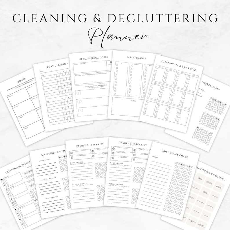 Declutter Planner Decluttering Declutter Checklist Decluttering Planner Declutter Management ...