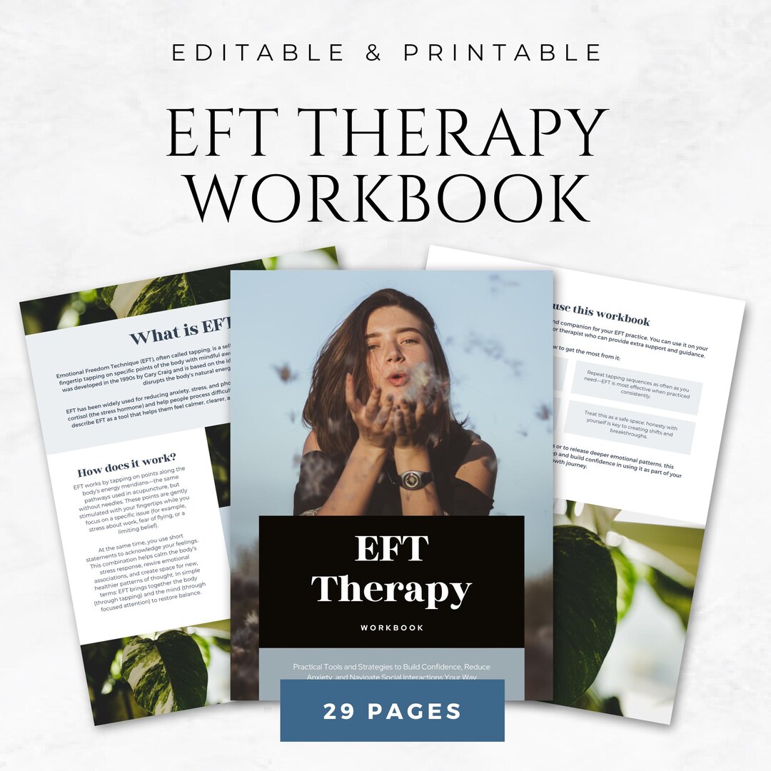 EFT Therapy Workbook Canva Template Editable Emotional Freedom ...