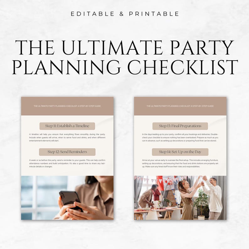 The Ultimate Party Planning Checklist Template Editable Canva Event ...