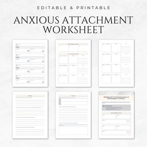 Anxious Attachment Worksheet Template Printable Relationship Boundaries ...