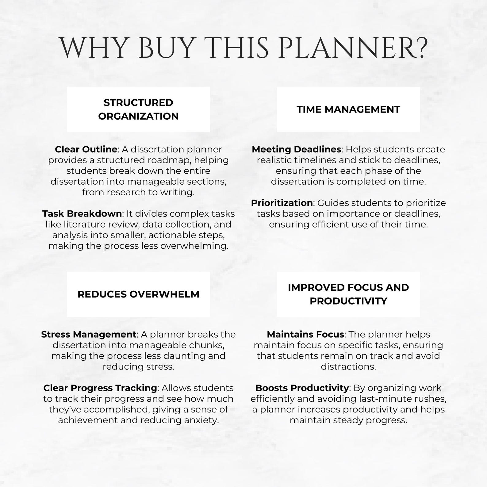 Dissertation Planner Template Printable Academic Planner Phd Planner ...