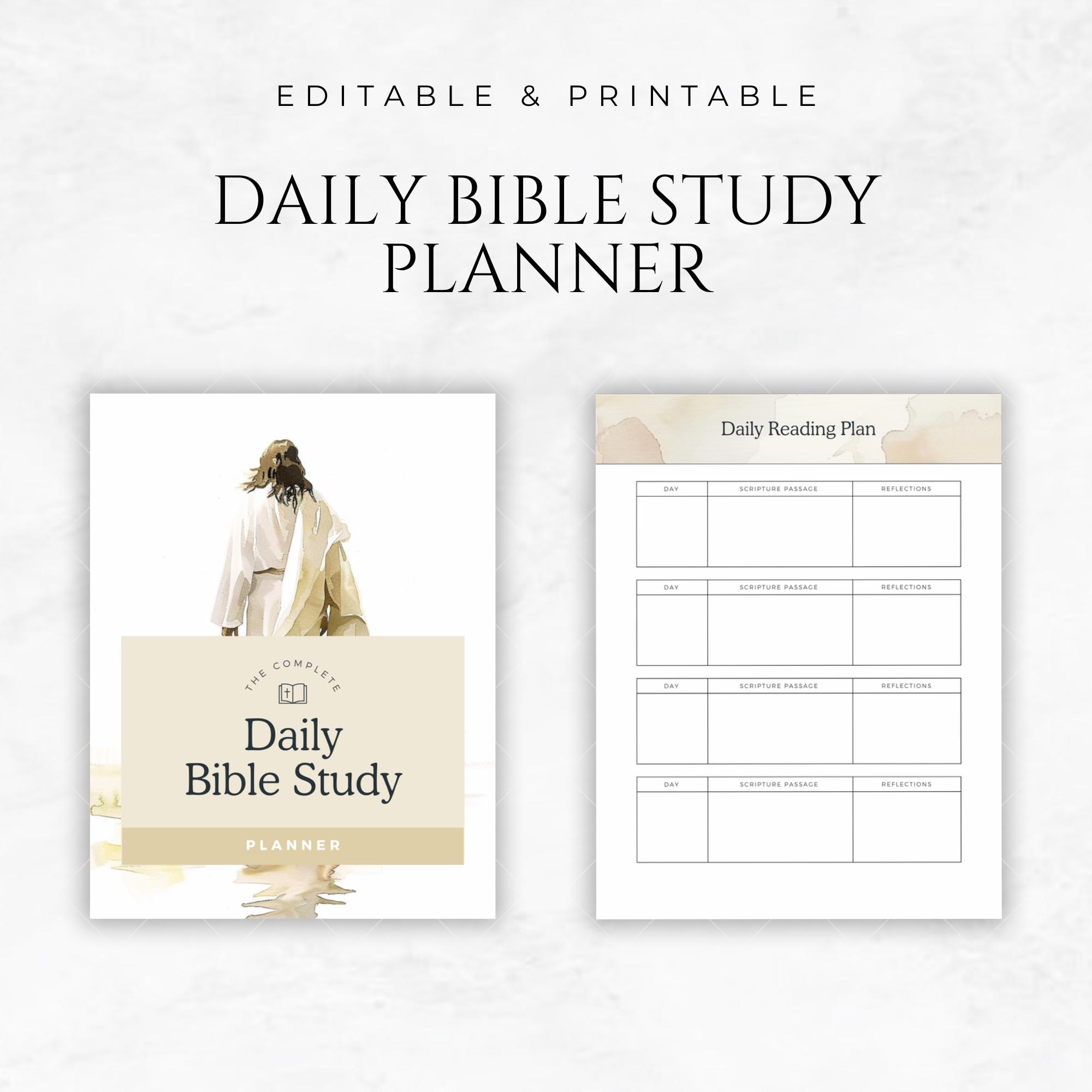 Daily Bible Study Planner Devotional Planner Christian Planner Bible ...