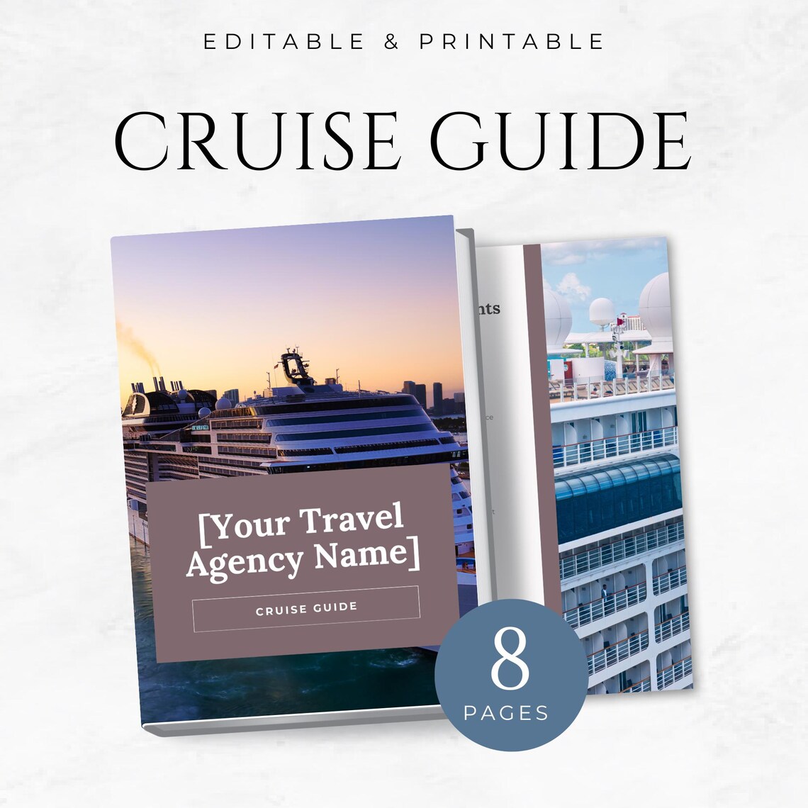 Cruise Ship Guide Template Printable Cruise Itinerary Cruise Vacation ...
