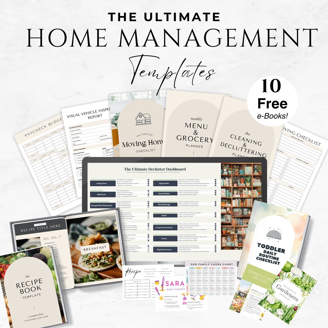 Household Planner Printable Home Management Checklists Household ...