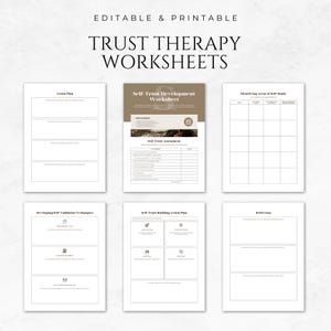 Trust Therapy Worksheets Template Printable Relationship Trust Building ...