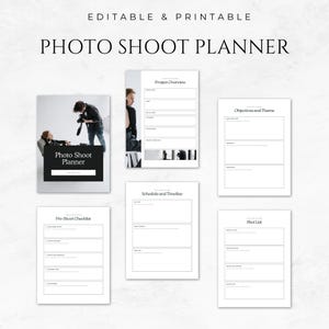 Photo Shoot Planner Template Photography Planner Photographer Planner ...