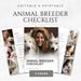 Animal Breeder Checklist Template Animal Breeding Planner Template Pet ...