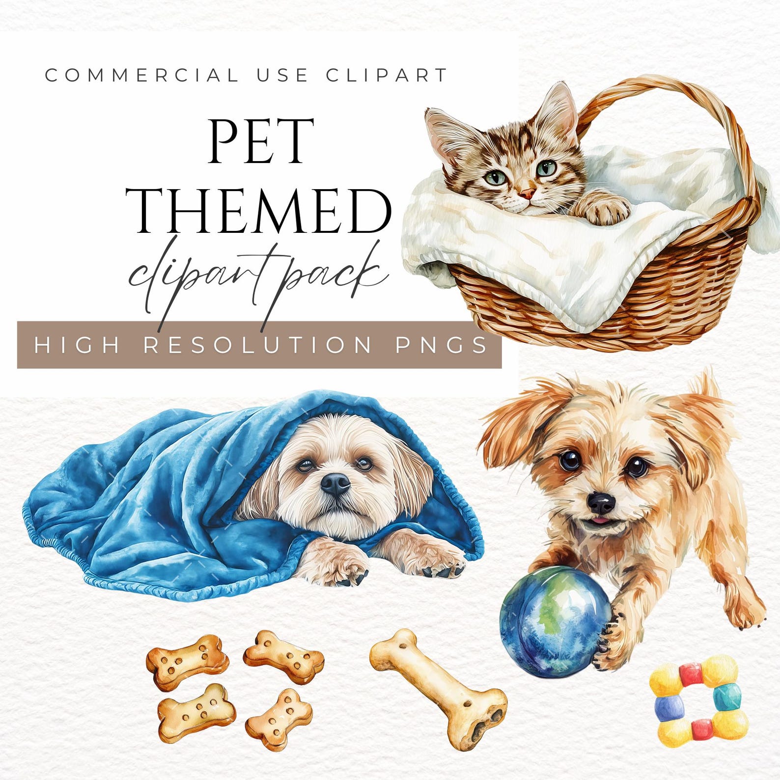Pet Themed Clipart Dog Clipart Cat Clipart Animal Clipart Puppy Kitten ...