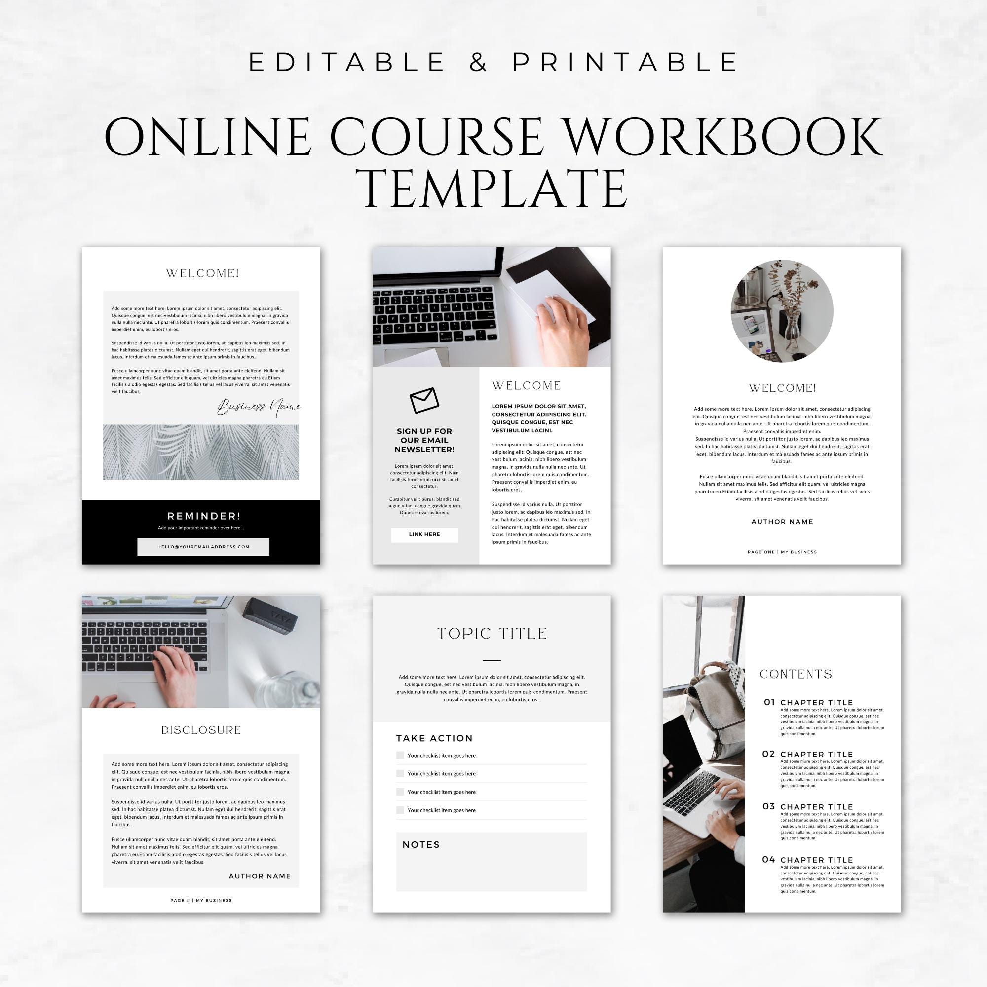 Online Course Workbook Template Canva Editable Workbook Coaching ...