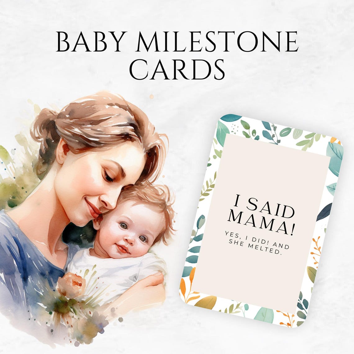 Baby Milestone Cards Editable Baby Milestone Digital Cards Birth ...