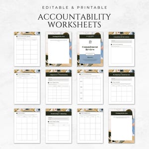 Accountability Worksheets Template Productivity Planner Daily Task ...