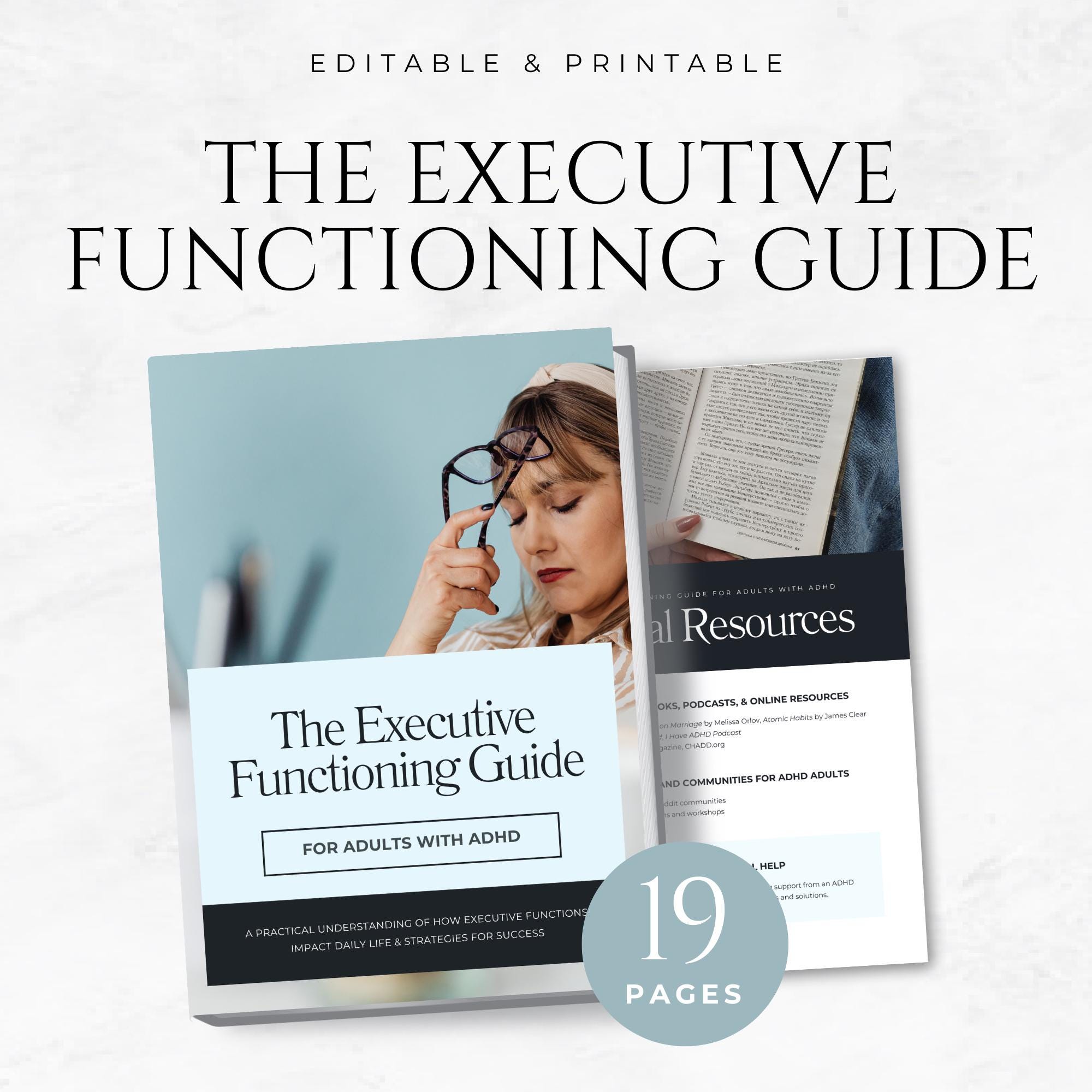 The Executive Functioning Guide Template Productivity Guide ADHD ...