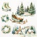 Green Christmas Clipart Holiday Clipart Christmas Decor Winter Green ...