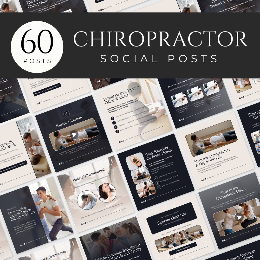 Chiropractor Instagram Templates Chiropractic Clinic Templates ...