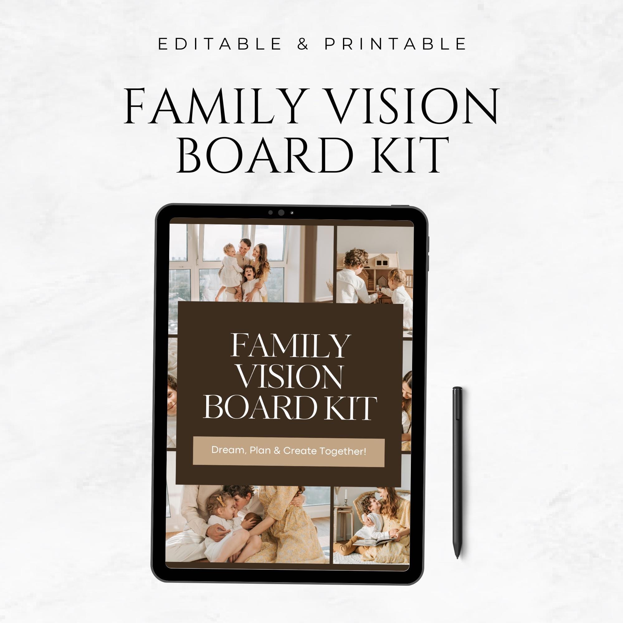 Family Vision Board Kit Template Printable Dream Manifestation Board ...