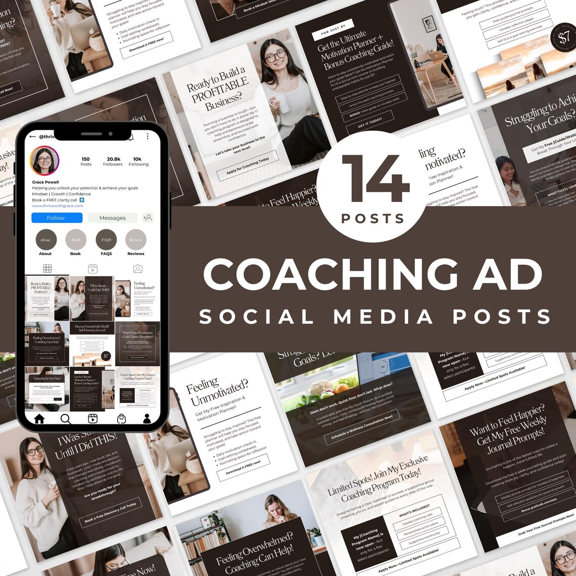 Coaching Ad Templatescoach Social Media Ads Life Coach Templates ...
