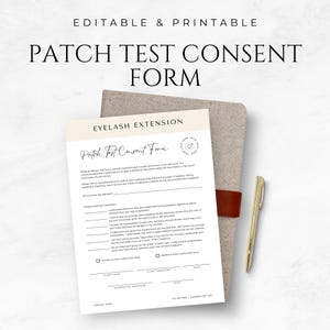 Esthetician Forms Editable Estheticians Consent Form Patch Test Form ...