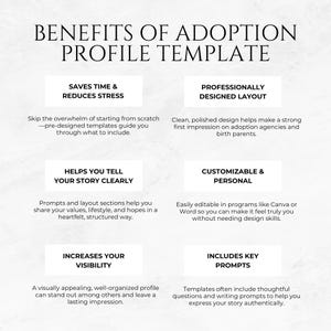 Adoption Profile Canva Template Printable Adoptive Parents Profile ...