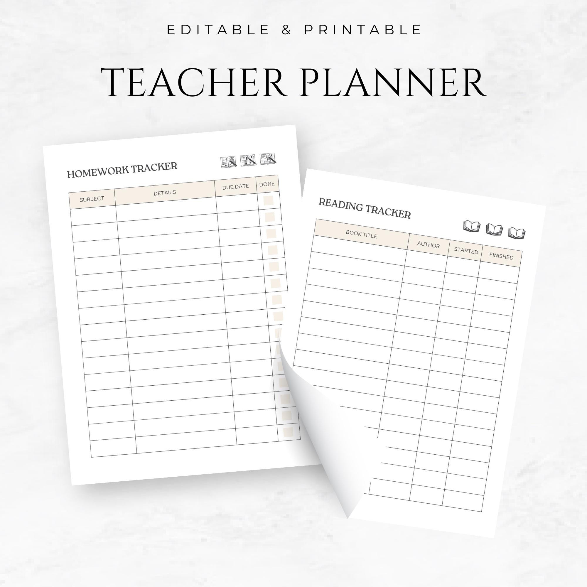 Teacher Planner Template Printable Lesson Plan Template Classroom ...