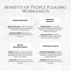 People Pleasing Worksheets Self-help Worksheets Emotional Wellness ...