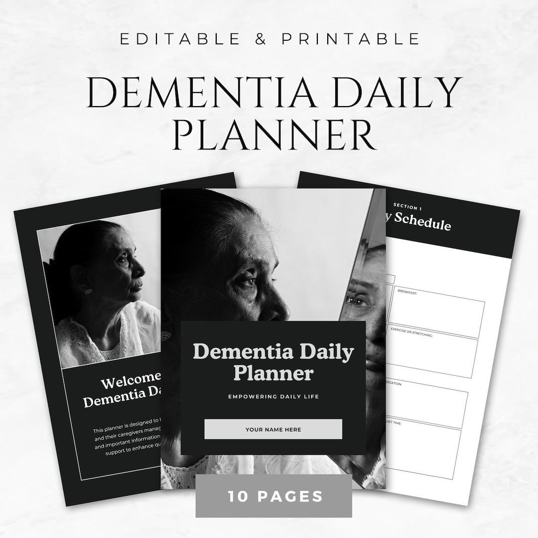 Dementia Daily Planner Template Printable Dementia Activities Planner ...