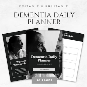 Dementia Daily Planner Template Printable Dementia Activities Planner ...