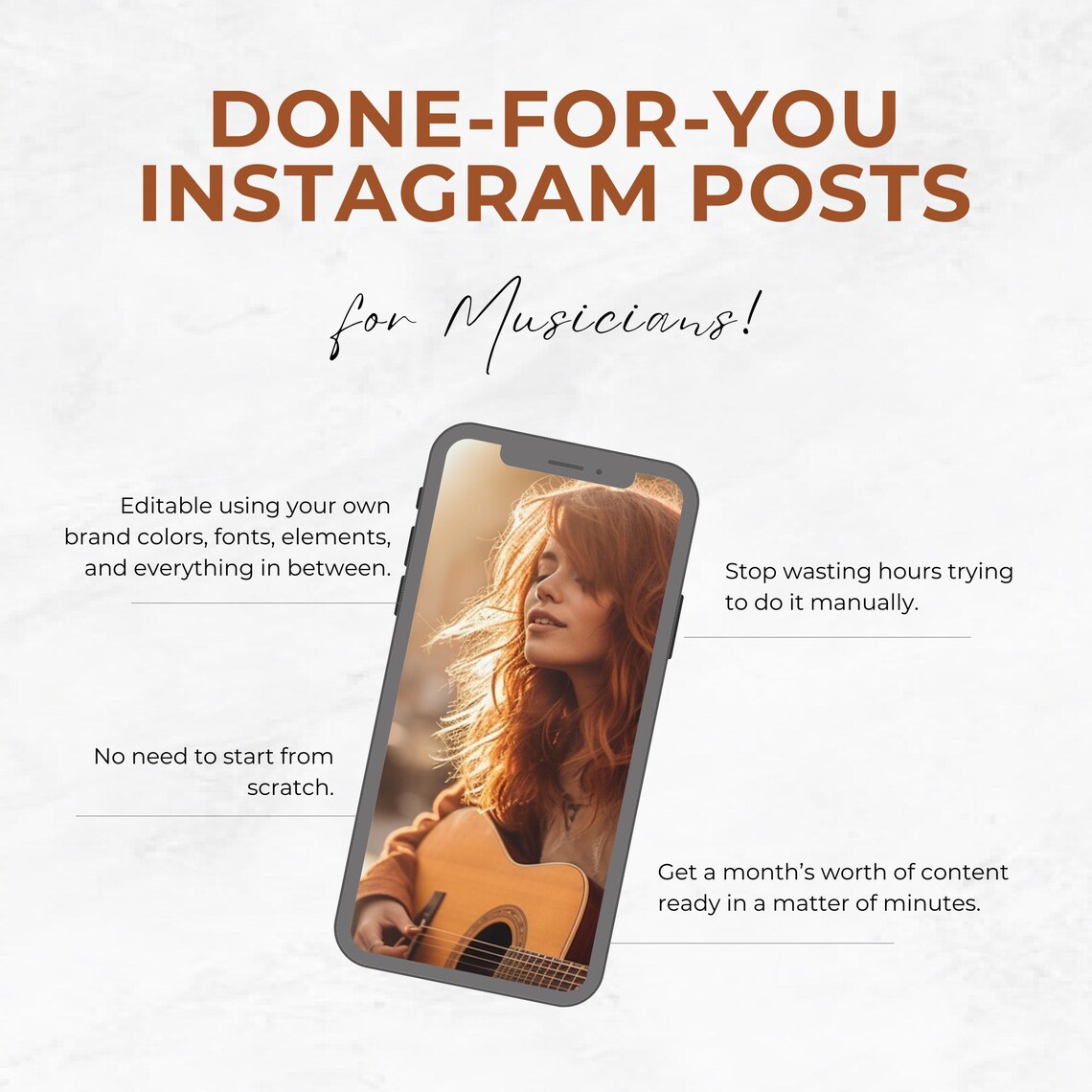 Musician Instagram Templates Musician Content Posts Musician Templates ...