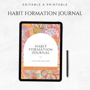 Habit Formation Journal Template Habit Tracker Productivity Journal ...