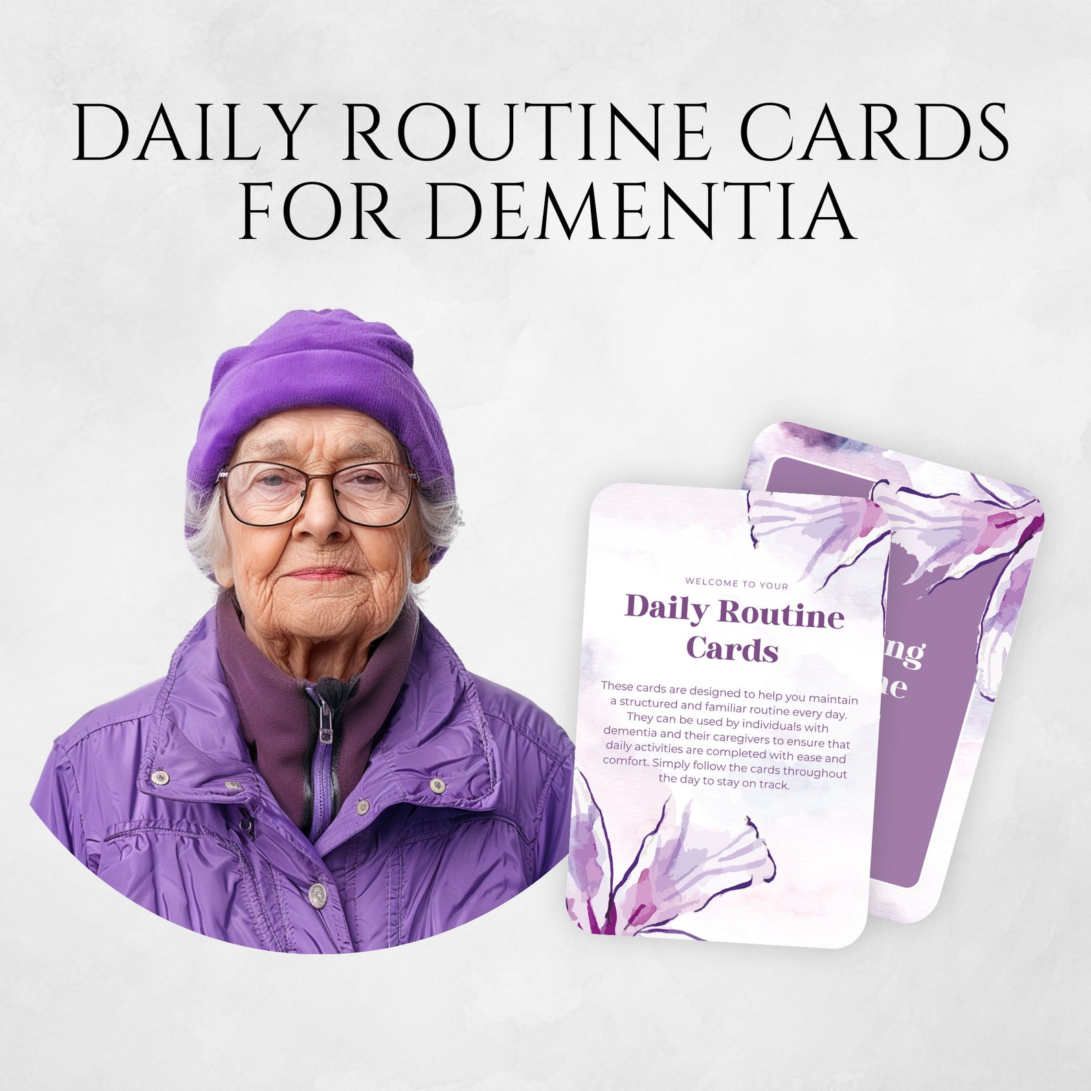 Daily Routine Cards for Dementia Patients Alzheimer's Routine Cards ...