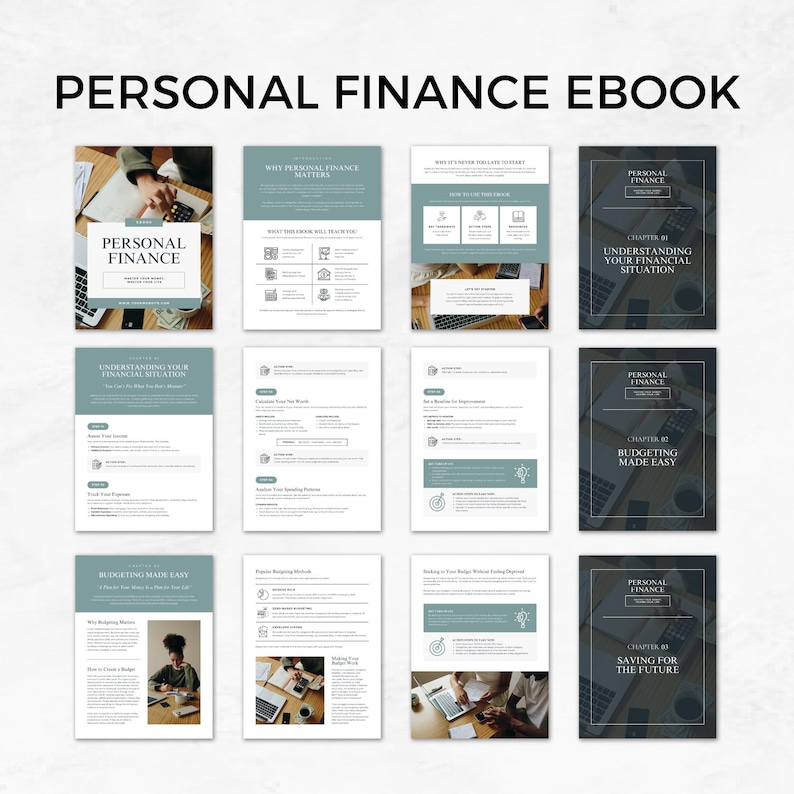 Personal Finance Ebook Template Printable Budgeting Ebook Debt Tracker ...