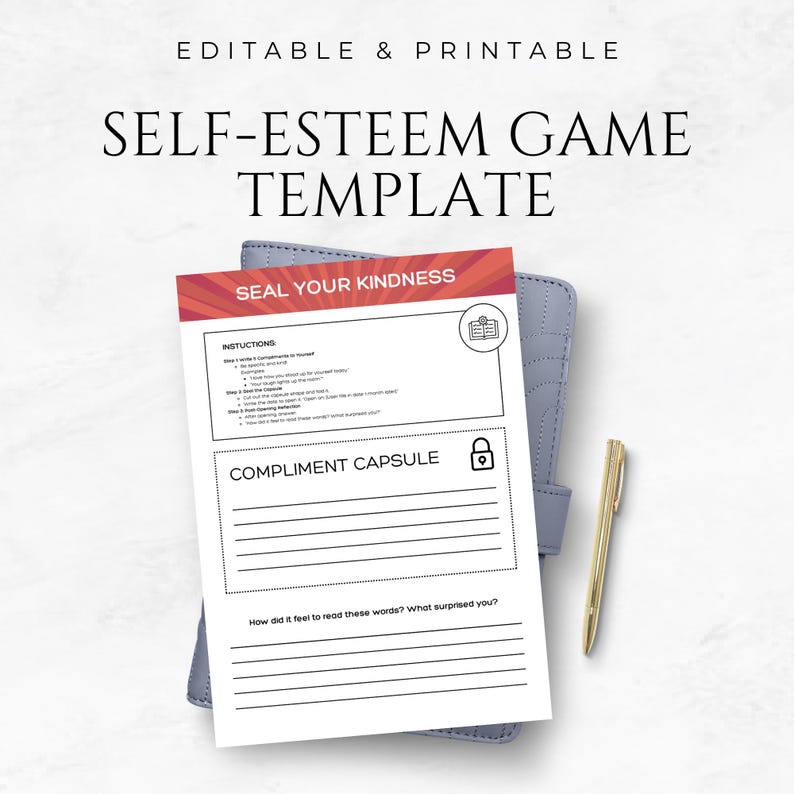 Self-esteem Game Template Canva Kids Confidence Tool Kids Classroom ...