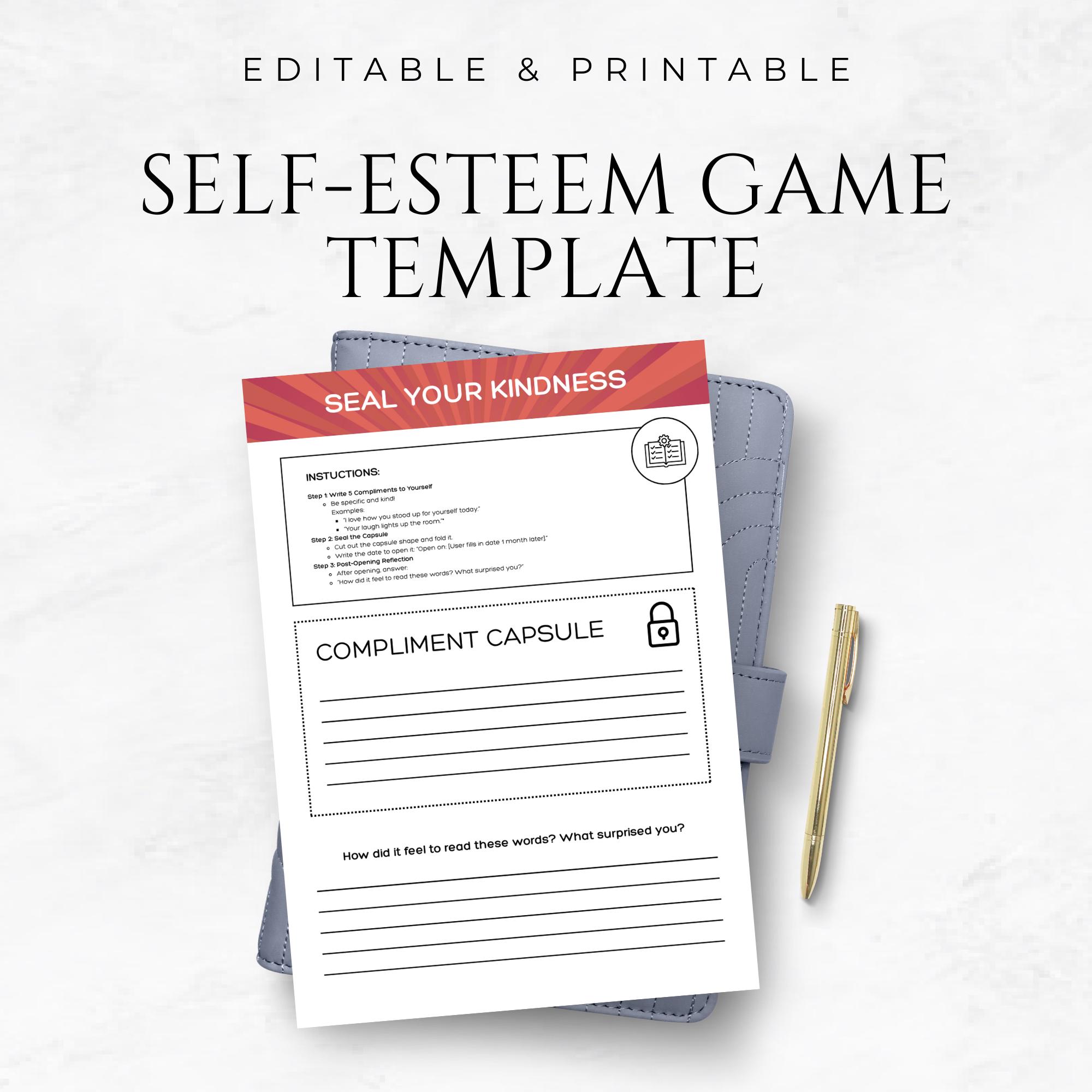 Self-esteem Game Template Canva Kids Confidence Tool Kids Classroom ...
