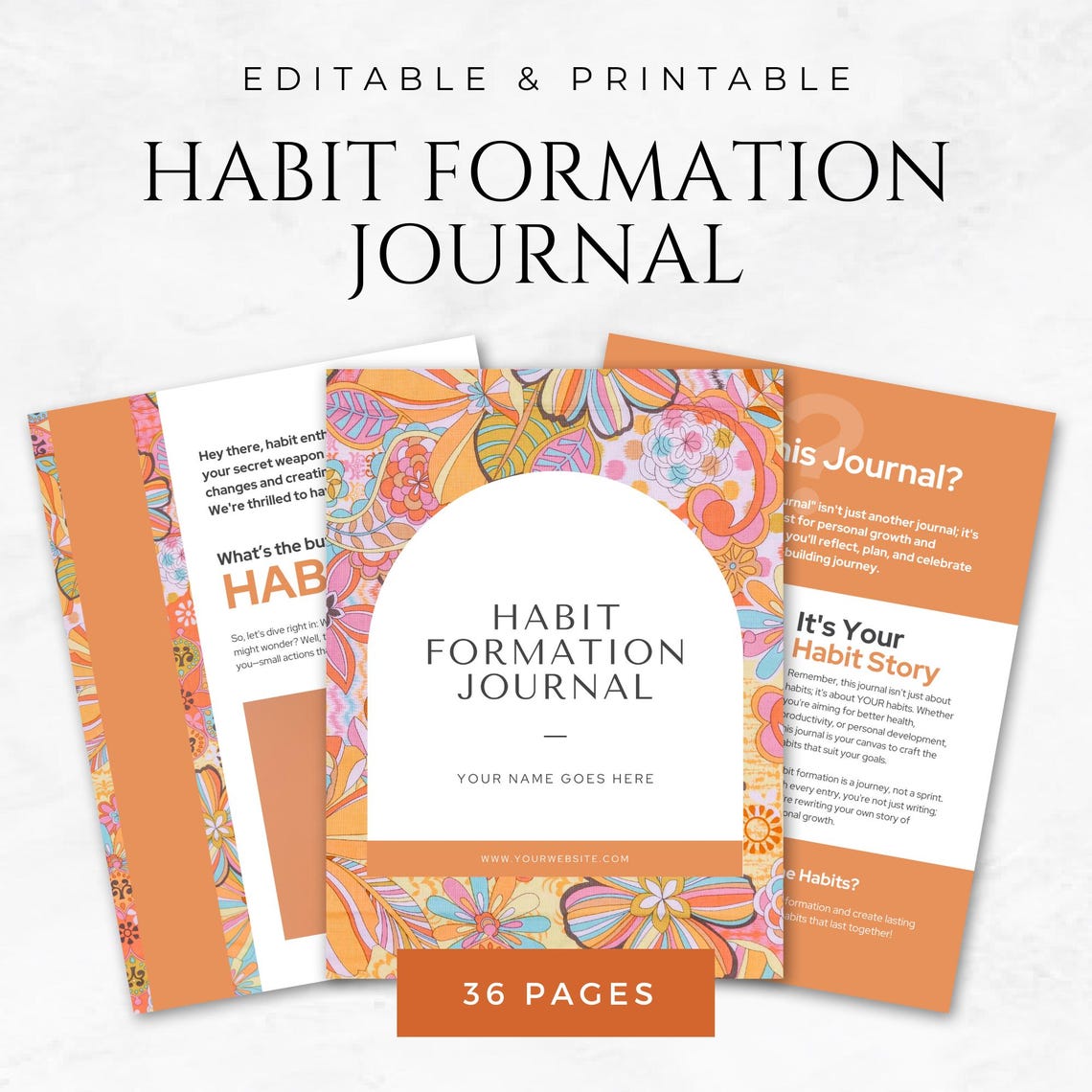 Habit Formation Journal Template Habit Tracker Productivity Journal ...