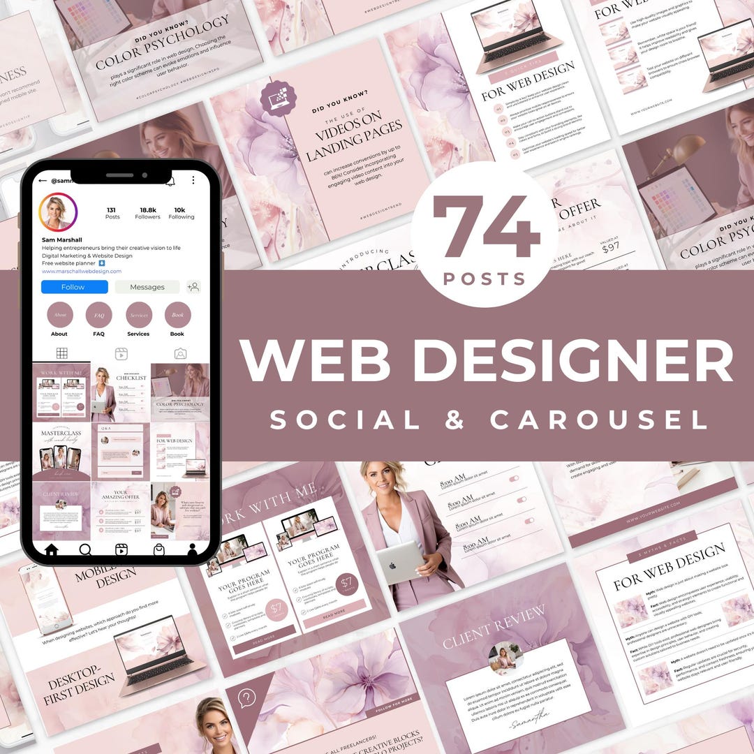 Web Designer Instagram Templates Web Designer Social Media Templates ...
