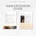 Hair Extension Guide Template Printable Hair Extension Care Guide Hair ...
