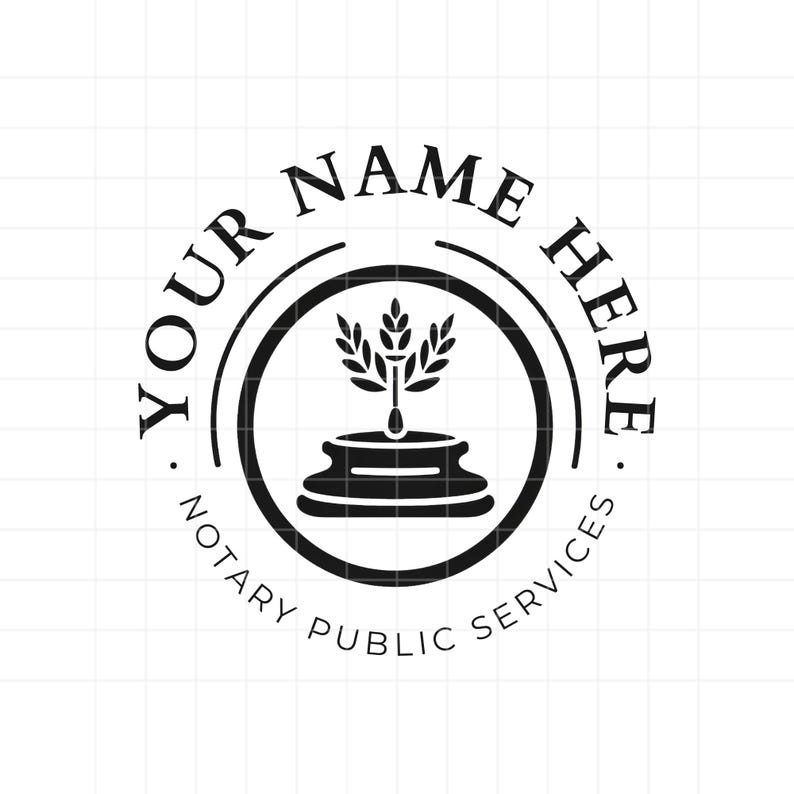 Notary Public Logo Design Template Professional Custom Notary Logo ...