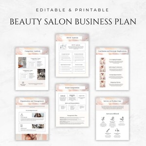 Beauty Salon Business Plan Template Salon Startup Plan Beauty Salon ...