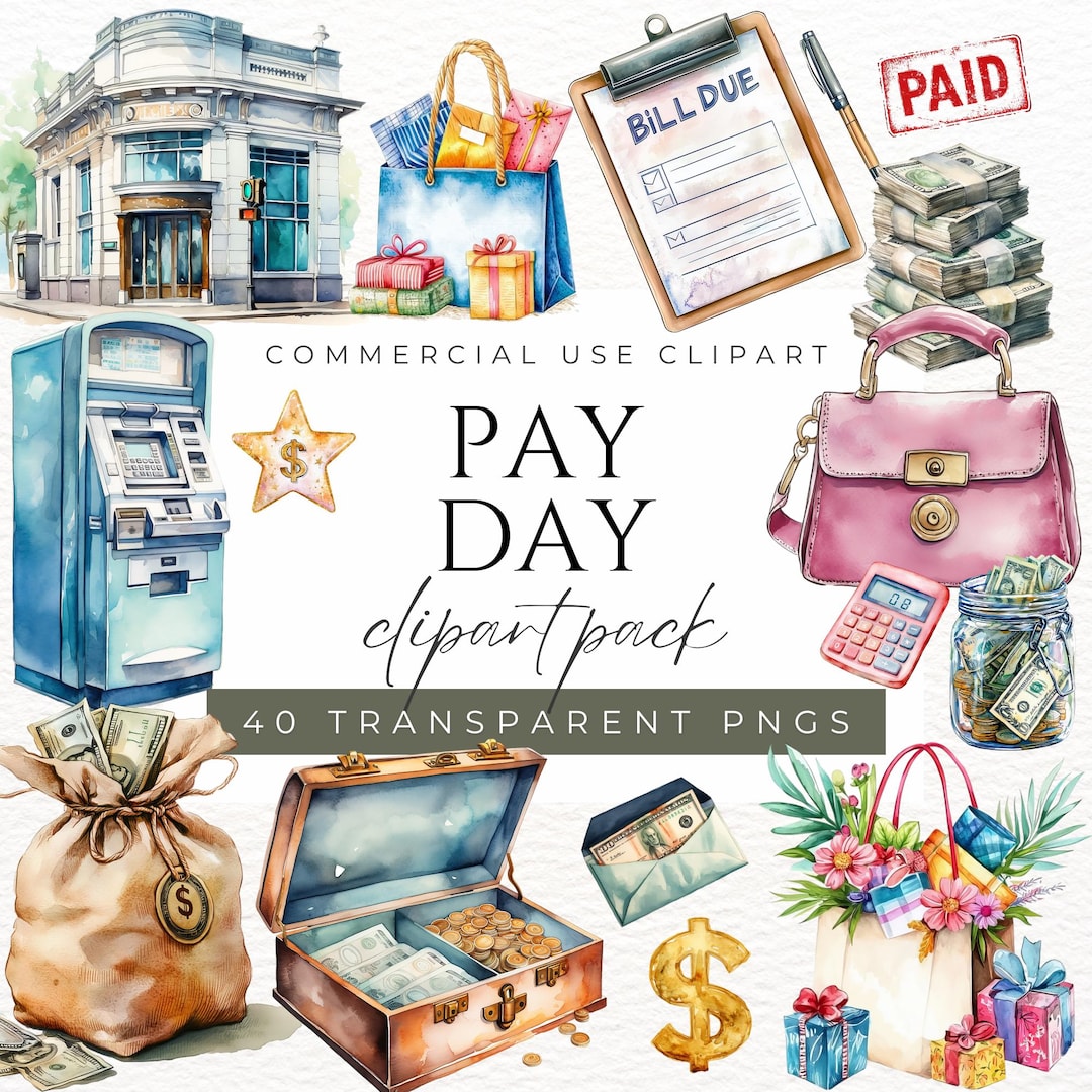 Pay Day Clipart Money Clipart Finance Clipart Paycheck Clipart Budget ...