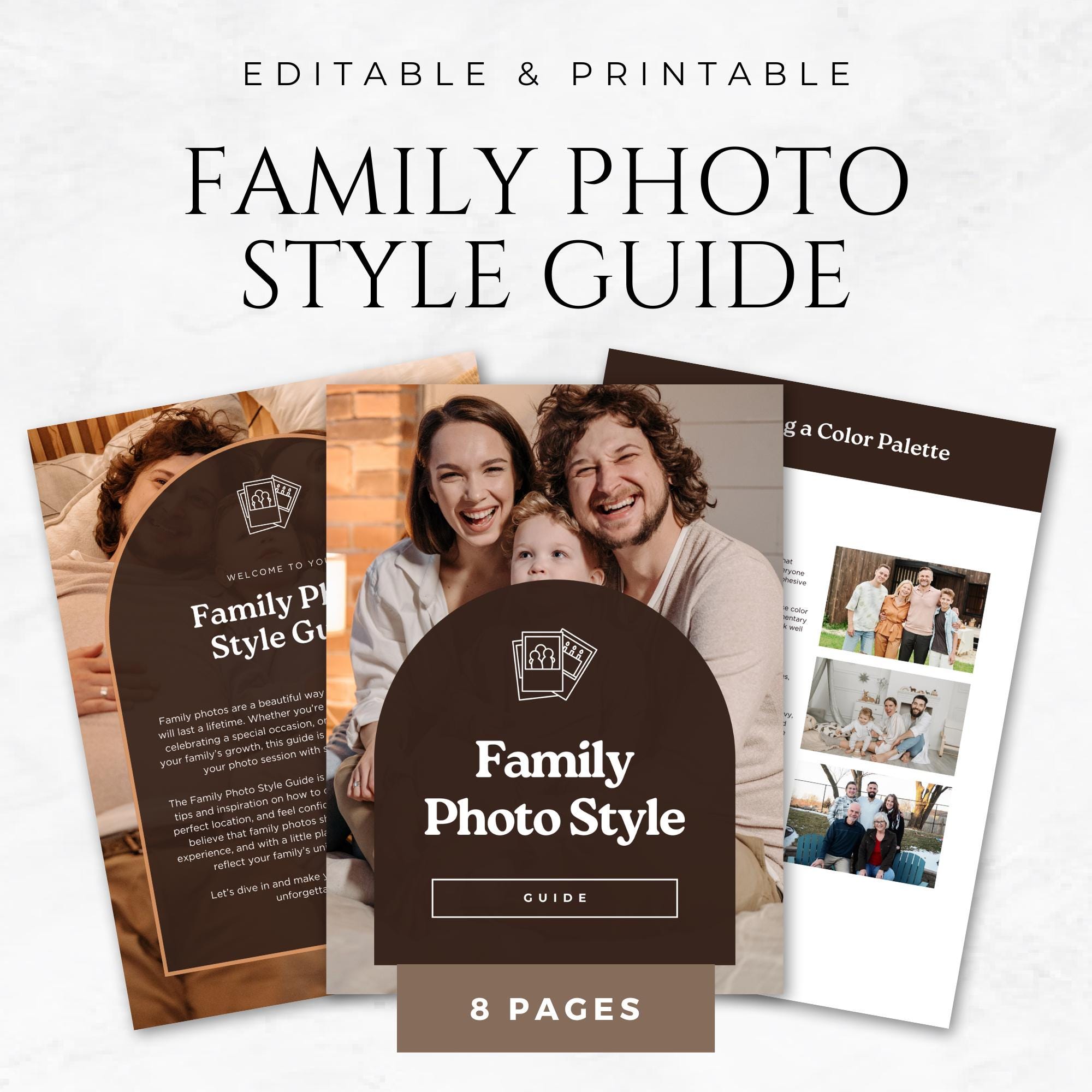 Family Photo Style Guide Template Printable Family Picture Outfit Guide ...
