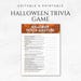 Halloween Trivia Game Template Printable DIY Halloween Games Spooky ...
