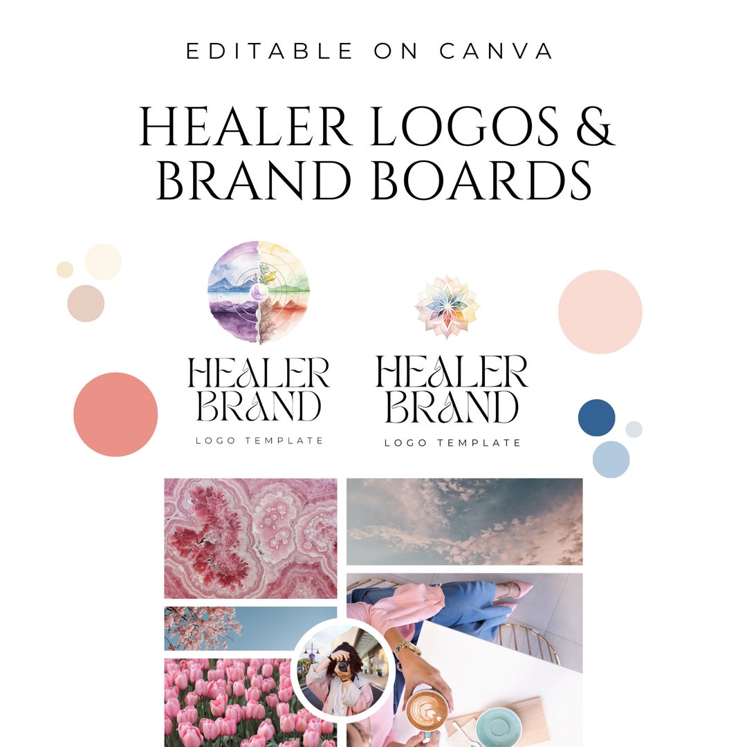 Healer Logos & Brand Boards Spiritual Wellness Reiki Holistic Energy ...