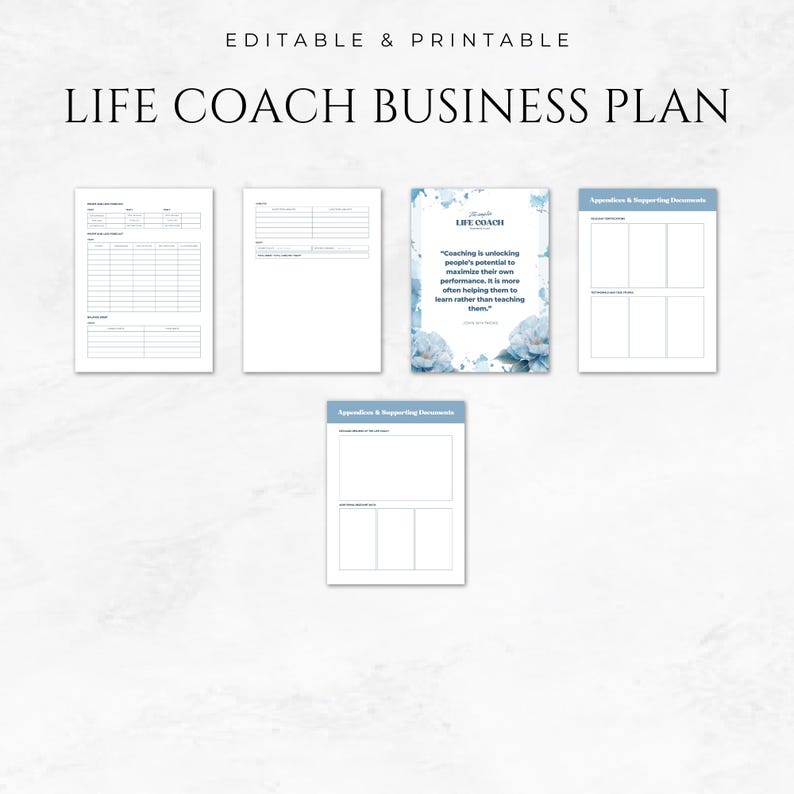 Life Coach Business Plan Canva Template Business Plan Template Life ...