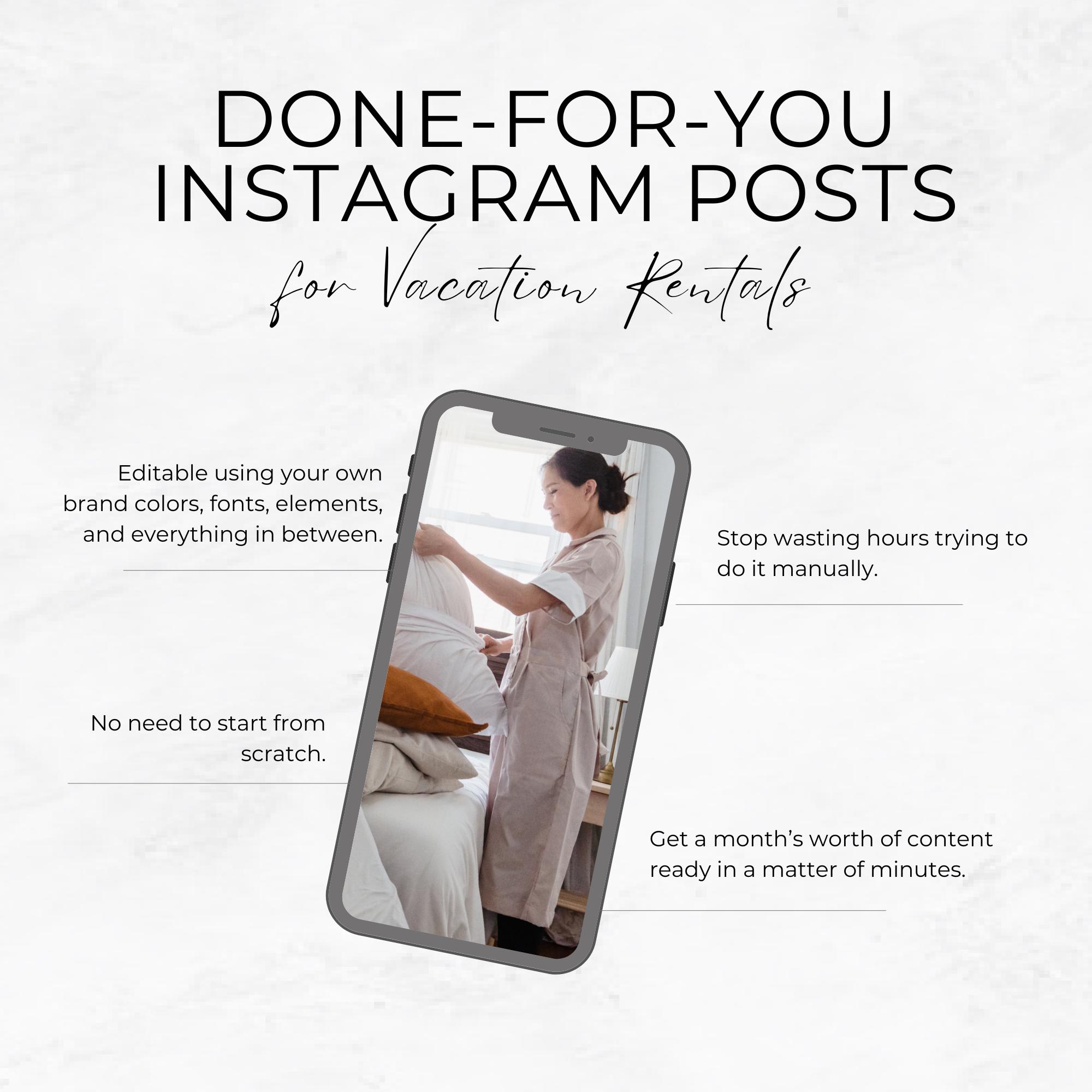 Vacation Rental Instagram Post Templates Airbnb Host Social Media ...